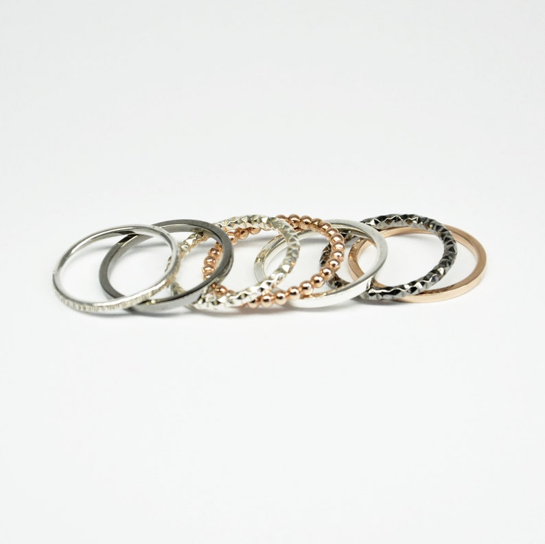 Silver Stacking Rings Stackable Rings Silver Stack Rings - Etsy