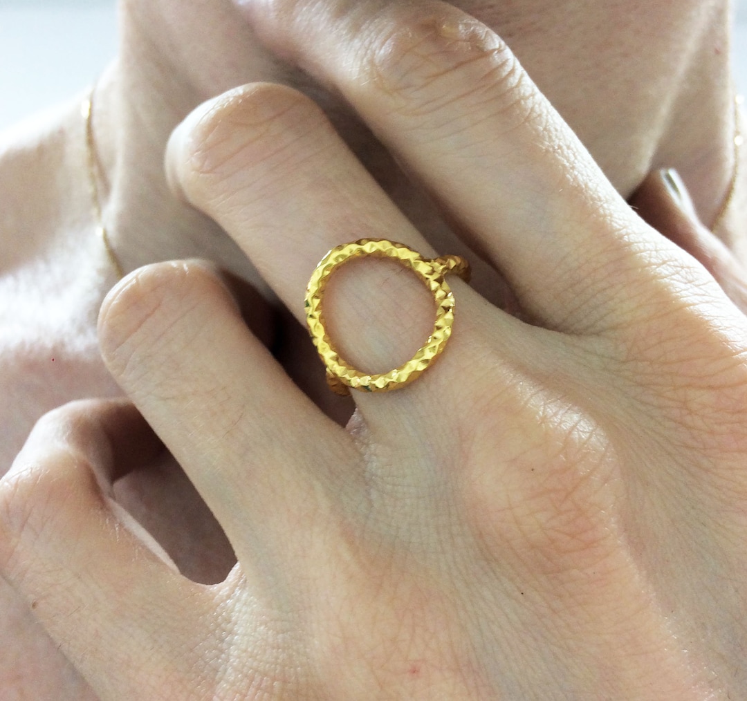 Open Circle Ring, Silver Circle Ring, Silver Karma Ring, Gold Karma ...