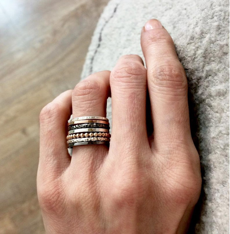 Silver Stacking Rings Stackable Rings Silver Stack Rings - Etsy