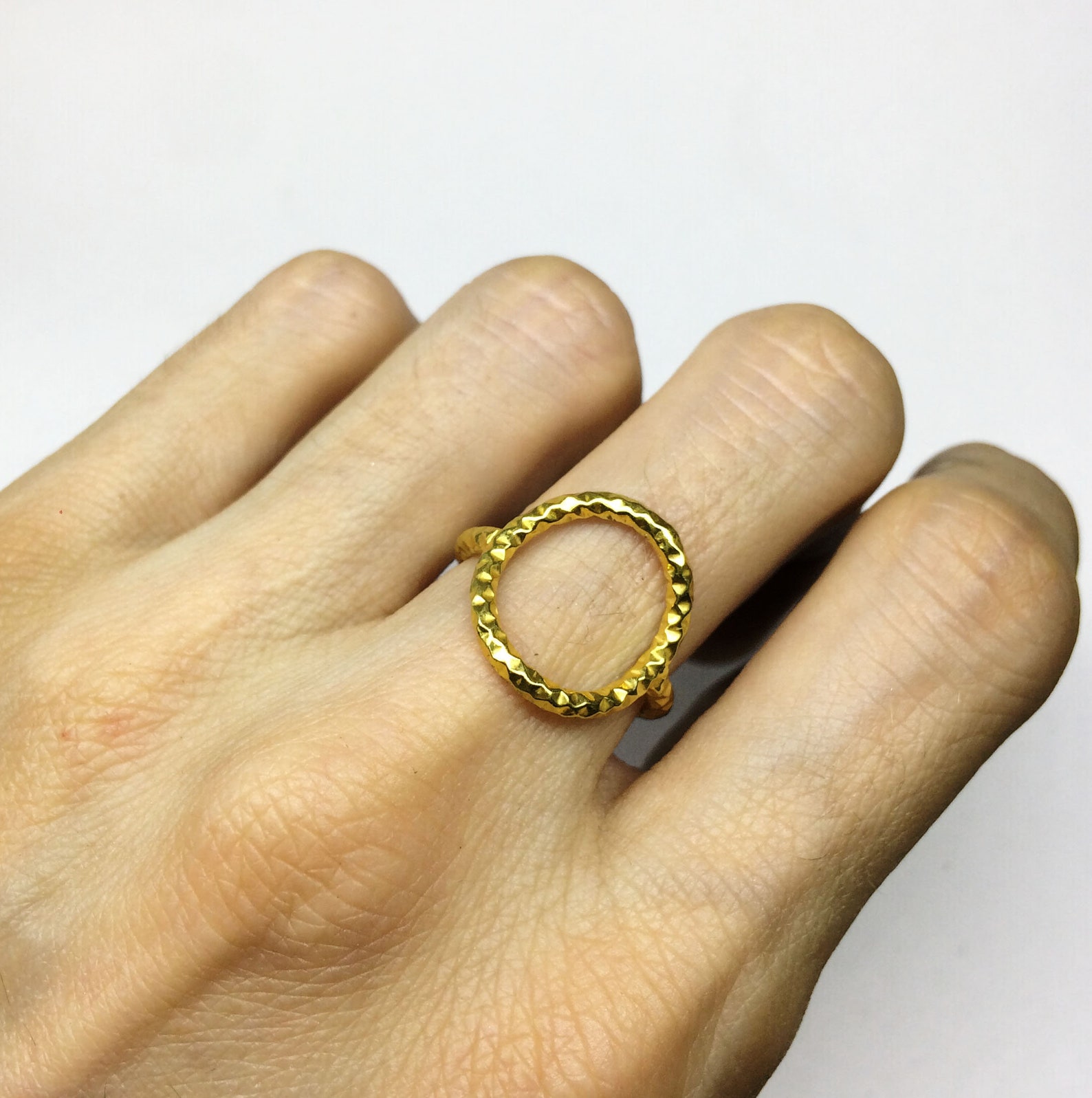 Open Circle Ring Silver Circle Ring Silver Karma Ring Gold | Etsy