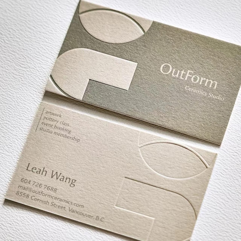 Premium Custom Business Cards With Debossed Logo High-quality ...