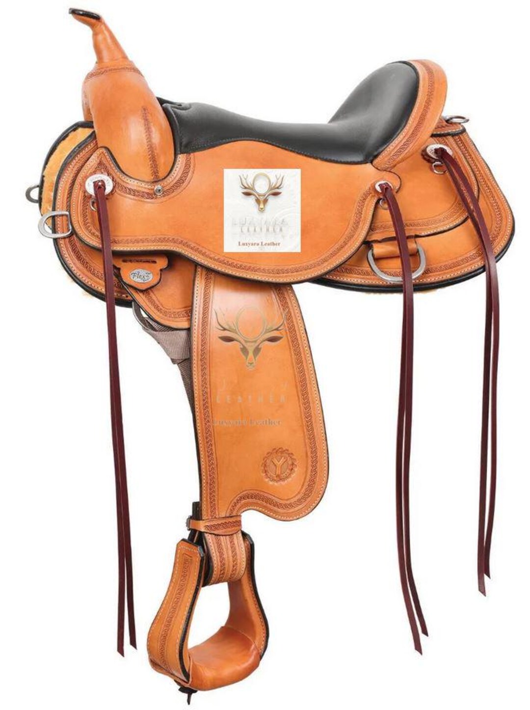 Western Barrel Horse Saddle With Matching Tack Set (head Stall, Brest ...