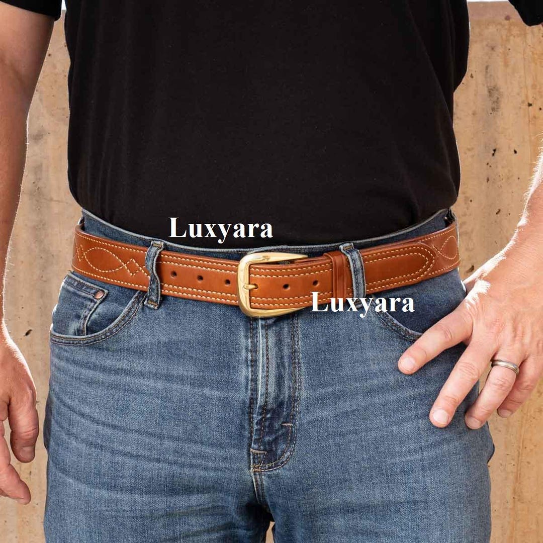 1.5" Wide Texas Ranger Style Belt - Luxyara Handmade - Western Cowboy ...