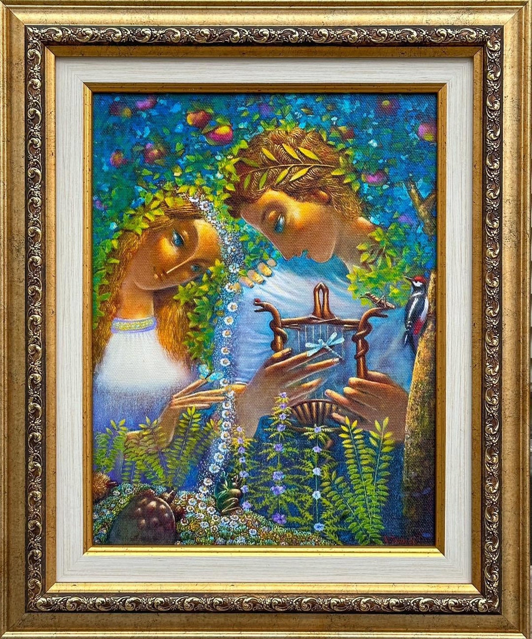 The Music of Orpheus,romantic,giclee Art Print,print on Canvas, Flower ...