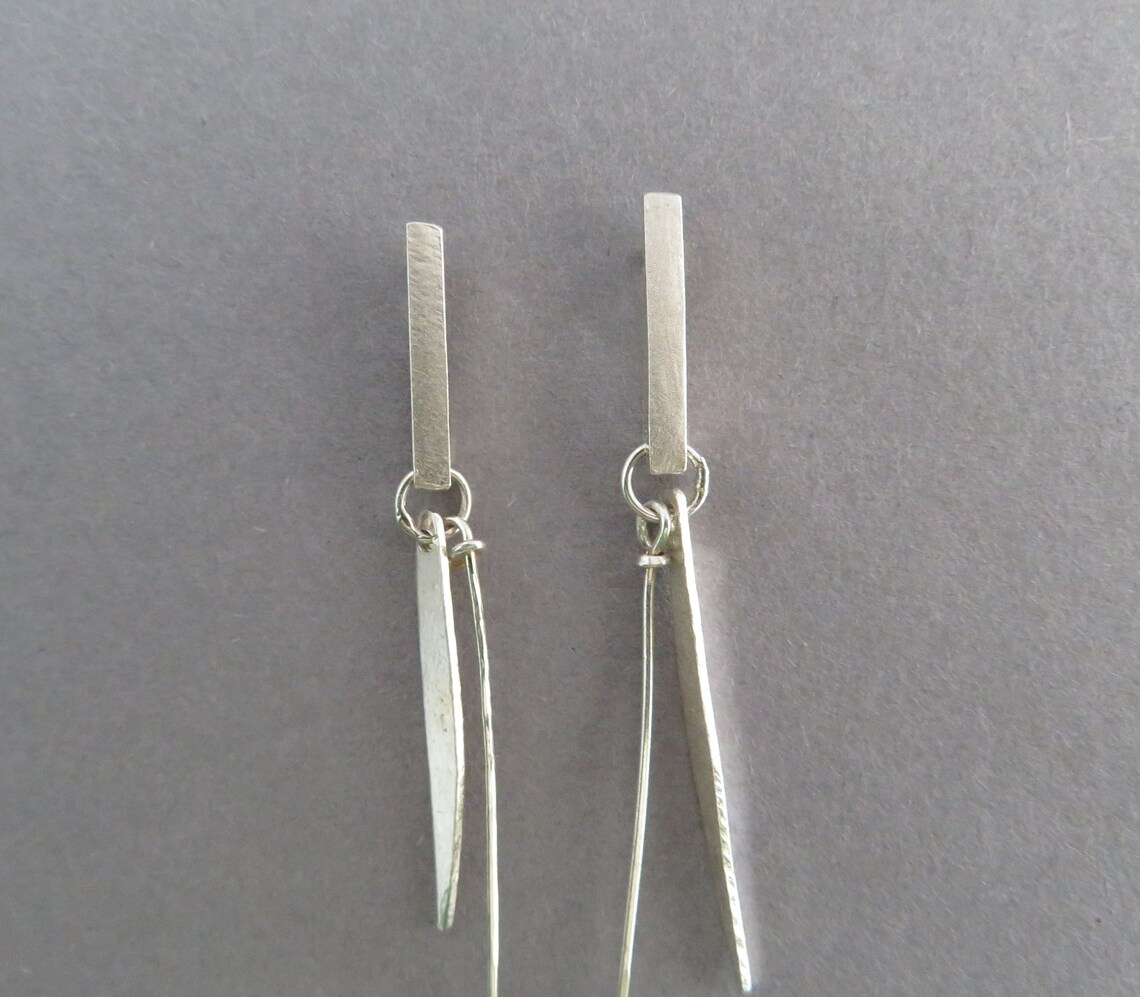 Dangling Turquoise Square Twisted Earrings, Turquoise Earring Dangle ...