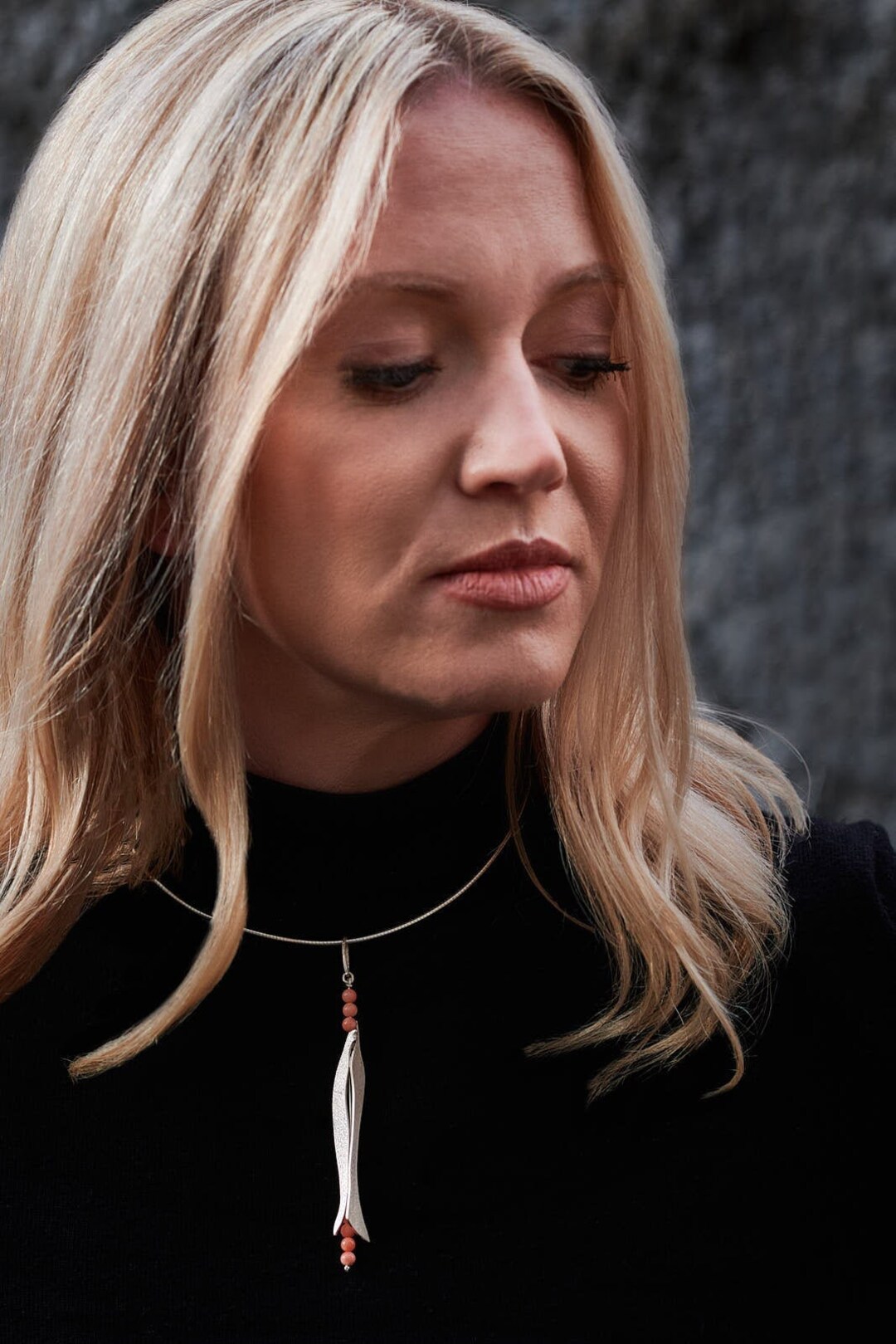 Elongated Silver Necklace, Stunning Sculptural Jewelry, Unique Jewelry ...