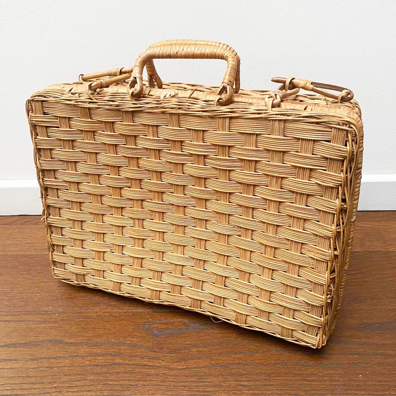 Rattan Suitcase - Etsy