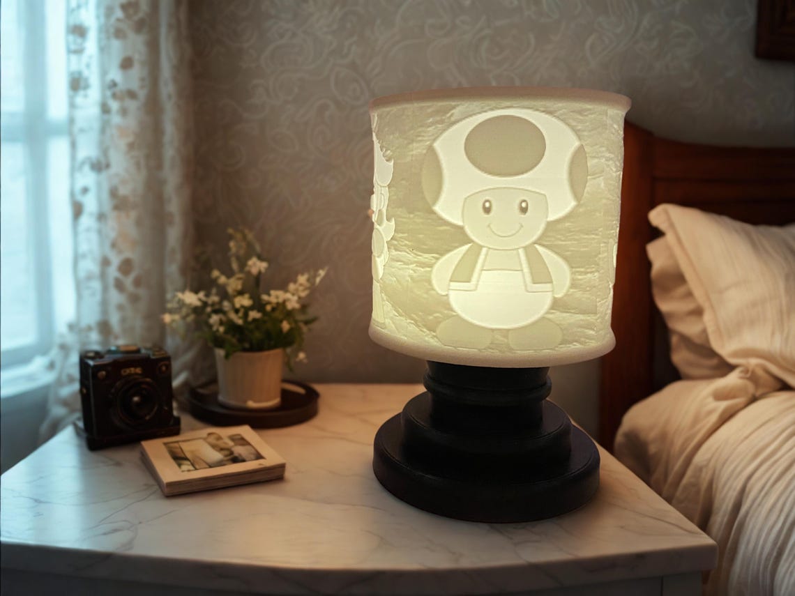 Mario Lithophane Lamp Retro Game Night Light 3D Printed LED Candle Lamp ...