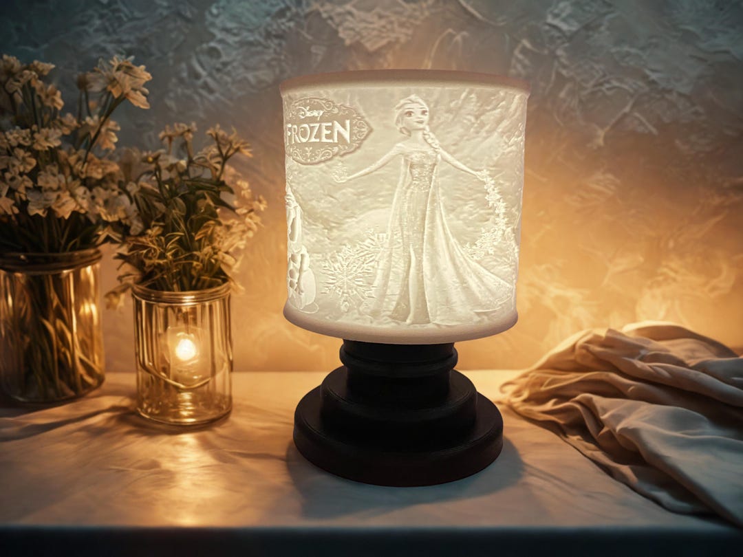 Elsa Lithophane Lamp, 3D Printed Night Light - Etsy