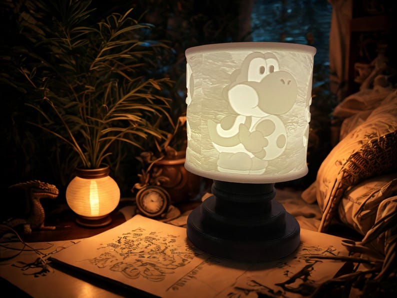 Mario Lithophane Lamp Retro Game Night Light 3D Printed LED Candle Lamp ...