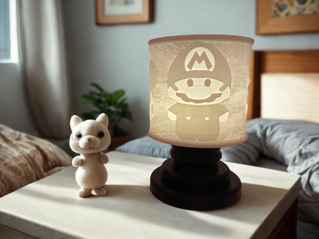 Mario Lithophane Lamp Retro Game Night Light 3D Printed LED Candle Lamp ...