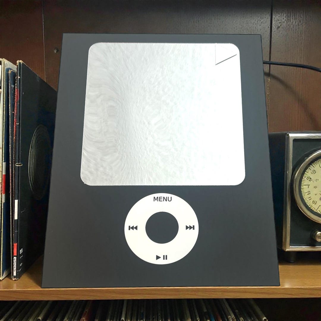 BLACK Ipod Nano Mirror Retro Metal Plaque Handmade 8x10 - Etsy