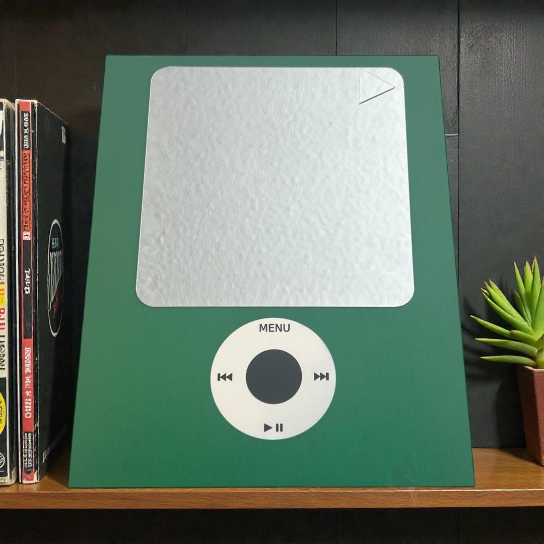 GREEN Ipod Nano Mirror Retro Metal Plaque Handmade 8x10 - Etsy
