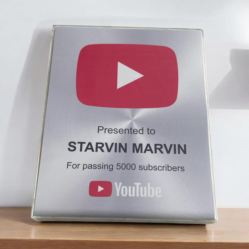 Custom Youtube Play Button - Etsy