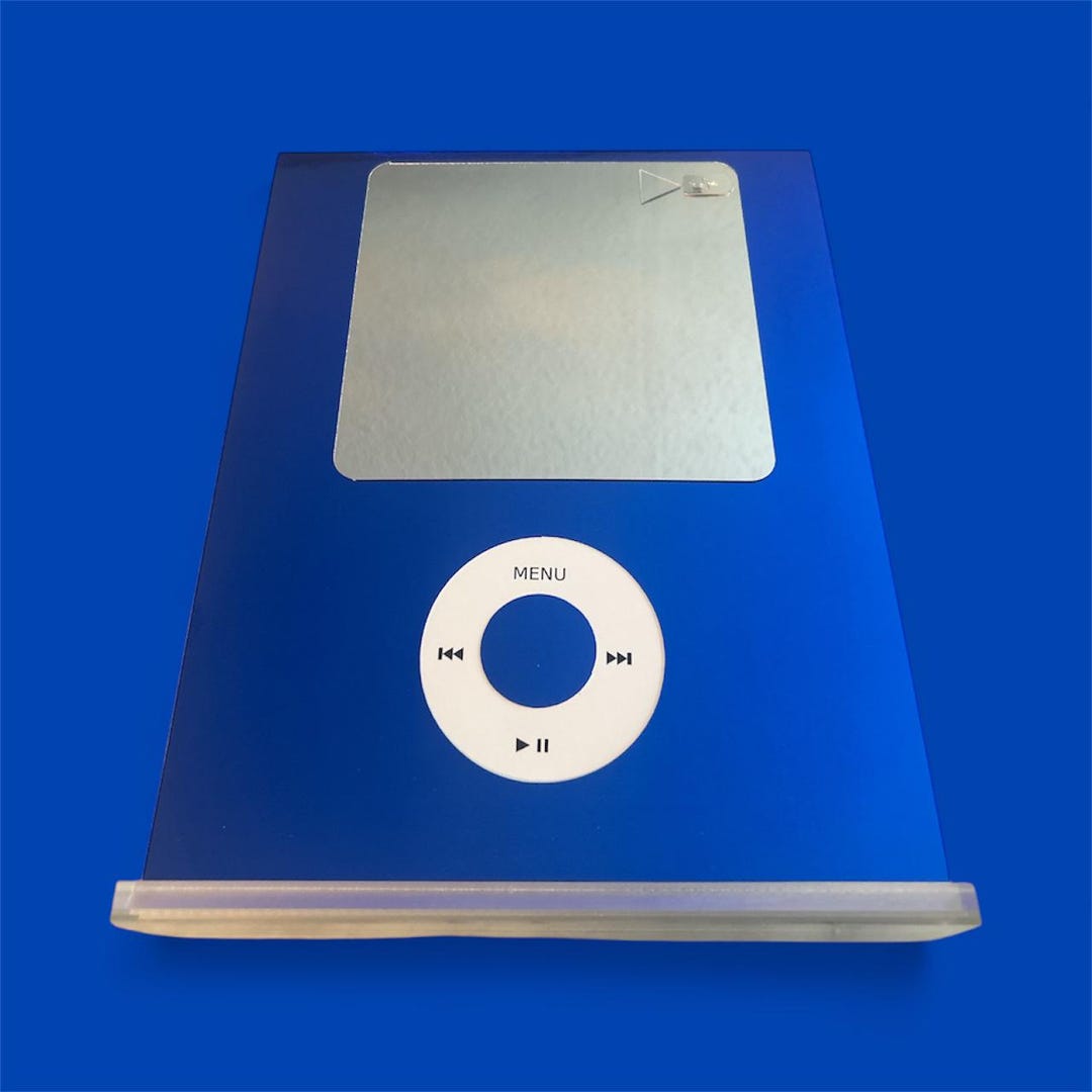 Blue Ipod Nano MP3 Player Inspired Mirror Plaque | Retro Vibrant ...