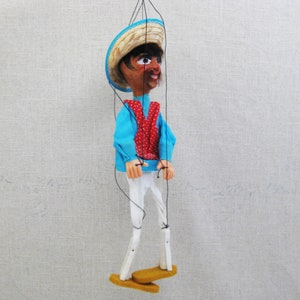 Vintage Mexican String Marionette Male Puppets Vintage Souvenir Toys ...