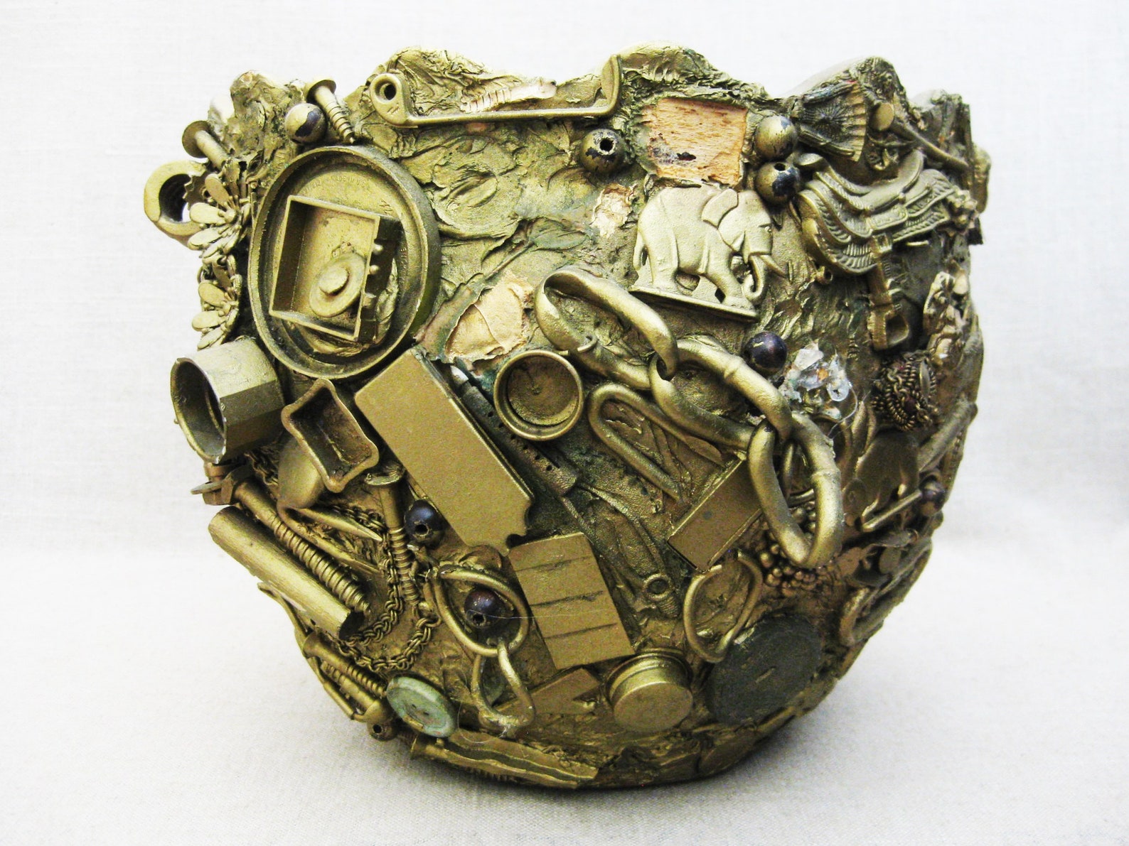 Vintage Memory Jug Folk Art Planter Rustic Cabin Decor - Etsy