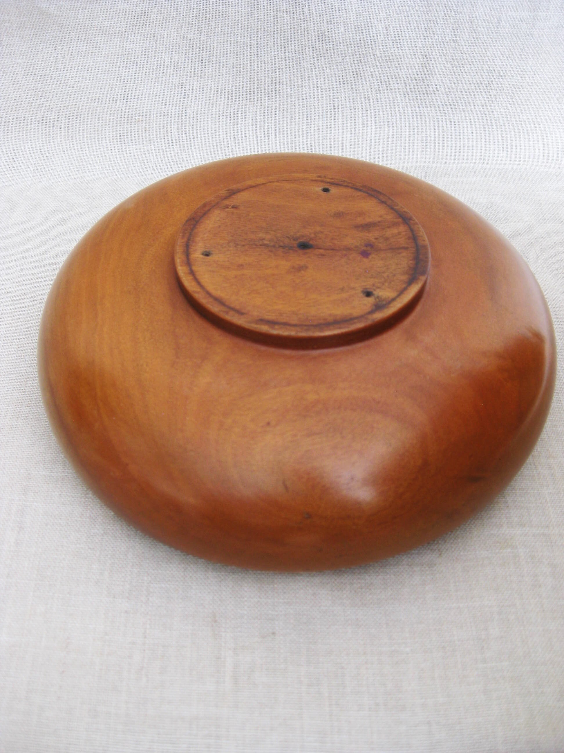 Vintage Mid-Century Turned Rustic Wooden Bowl, Handmade, Burl Wood ...