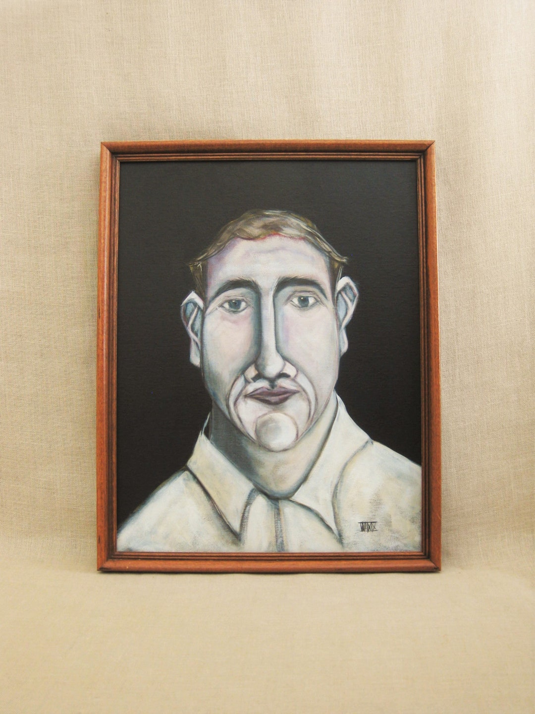 Framed Male Portrait Painting Original Fine Art Paintings of - Etsy