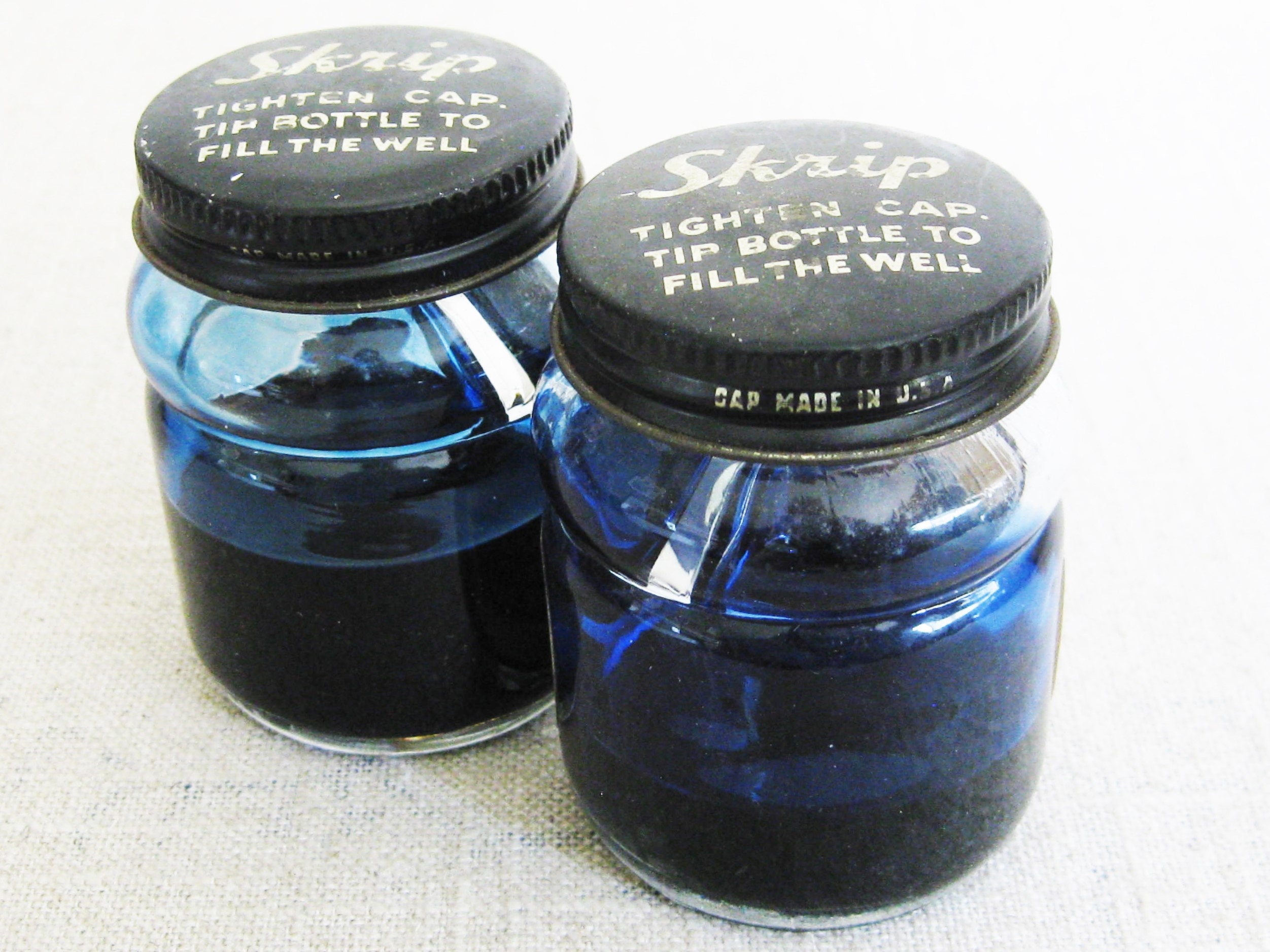 Vintage Ink Bottle Skript Inkwell Art Supplies Collectible Bottles