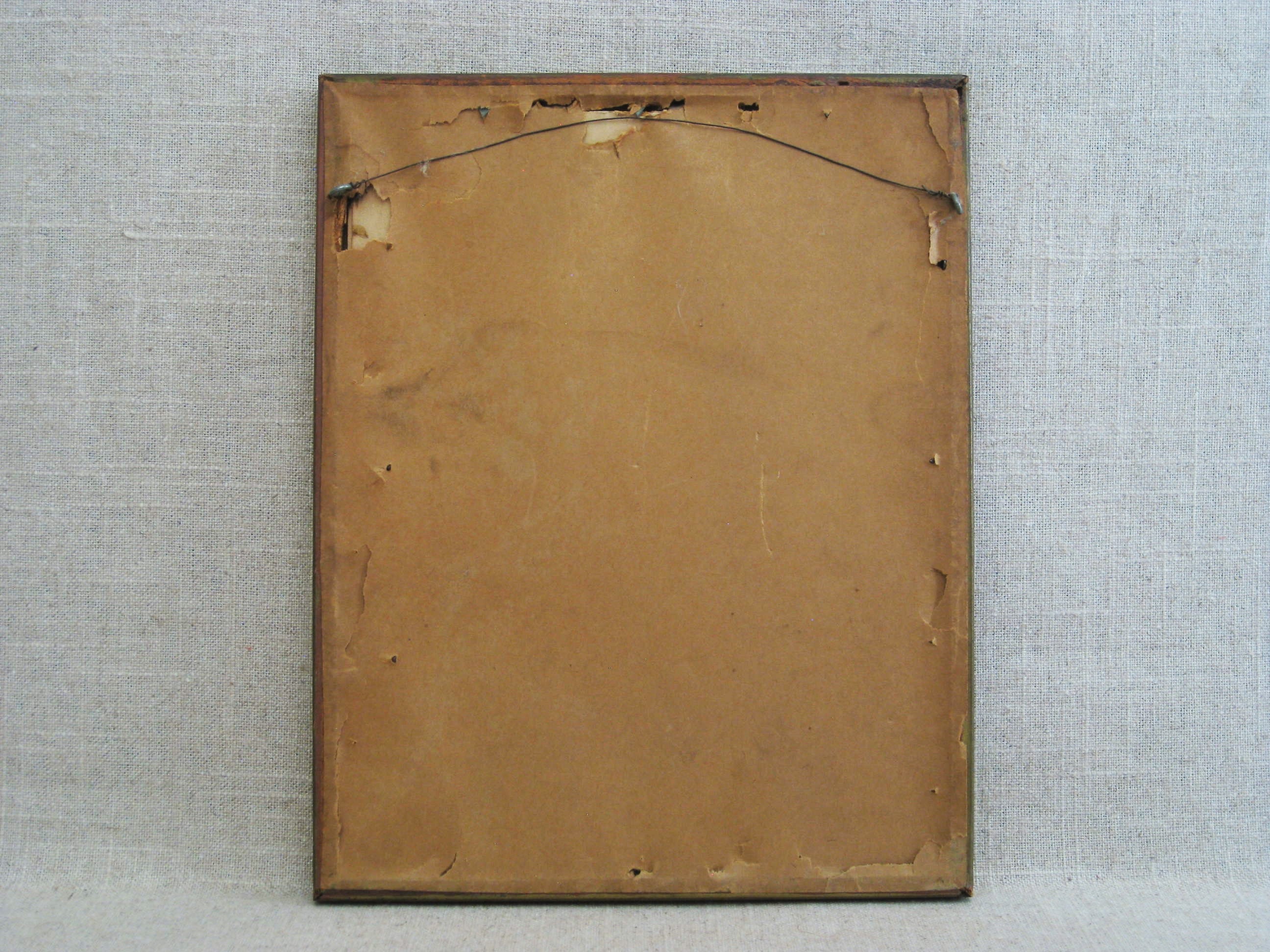 Vintage Feather Bird Art, Framed Folk Art Wall Decor