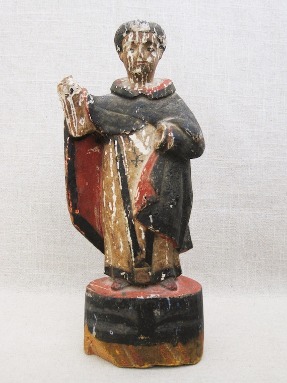 Antique Mexican Santos 1800's Antique Jesus Religious Statue, Mexican