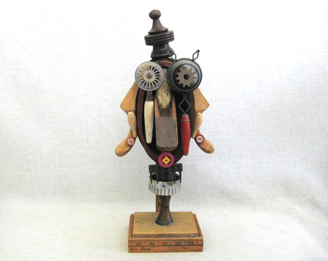 Owl Assemblage Sculpture, Folk Art Found Object Wildlife Art - Etsy