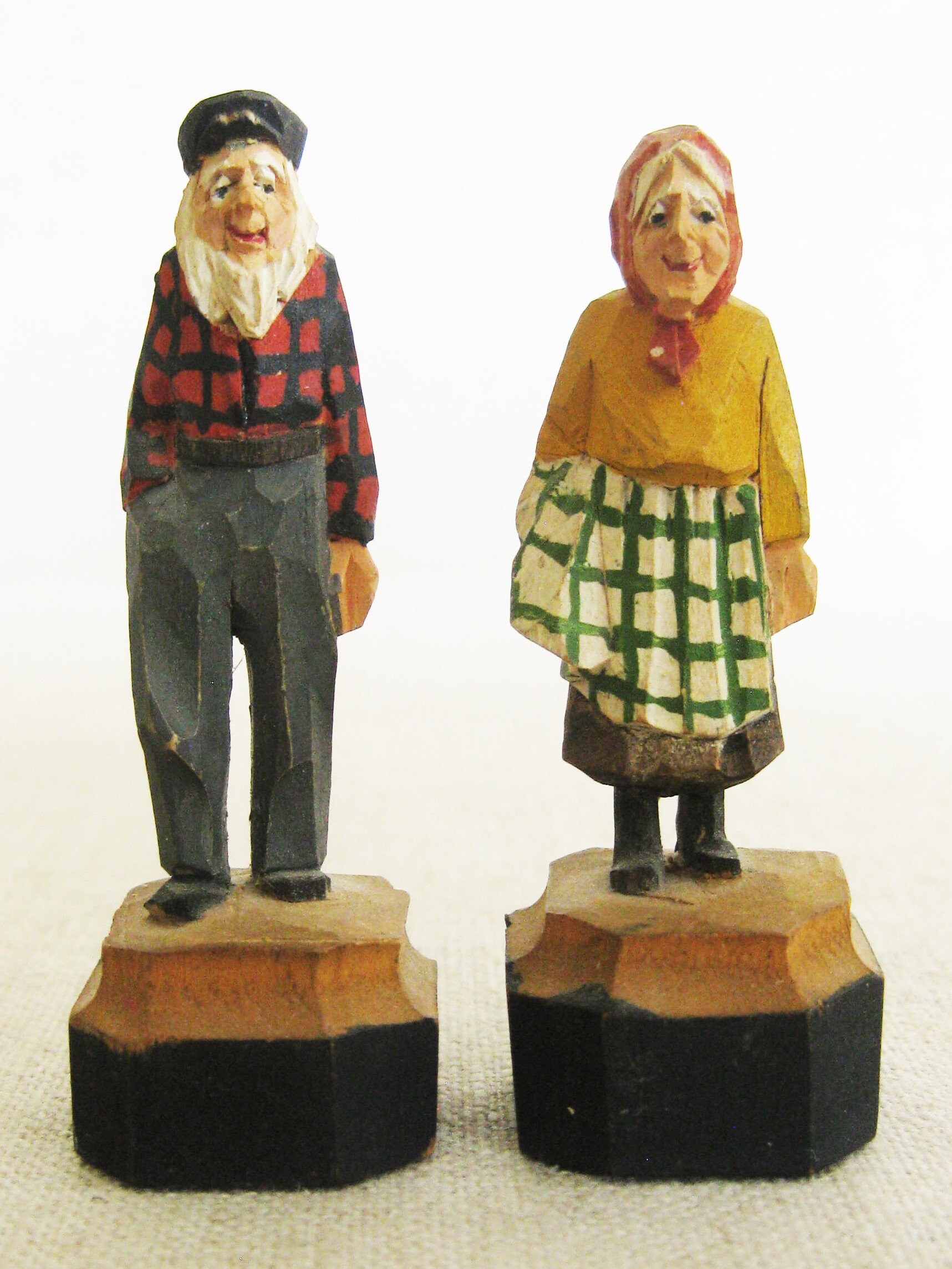 Vintage Folk Art Figure Flat Plane Carving, Canadian Wood Sculpture ...
