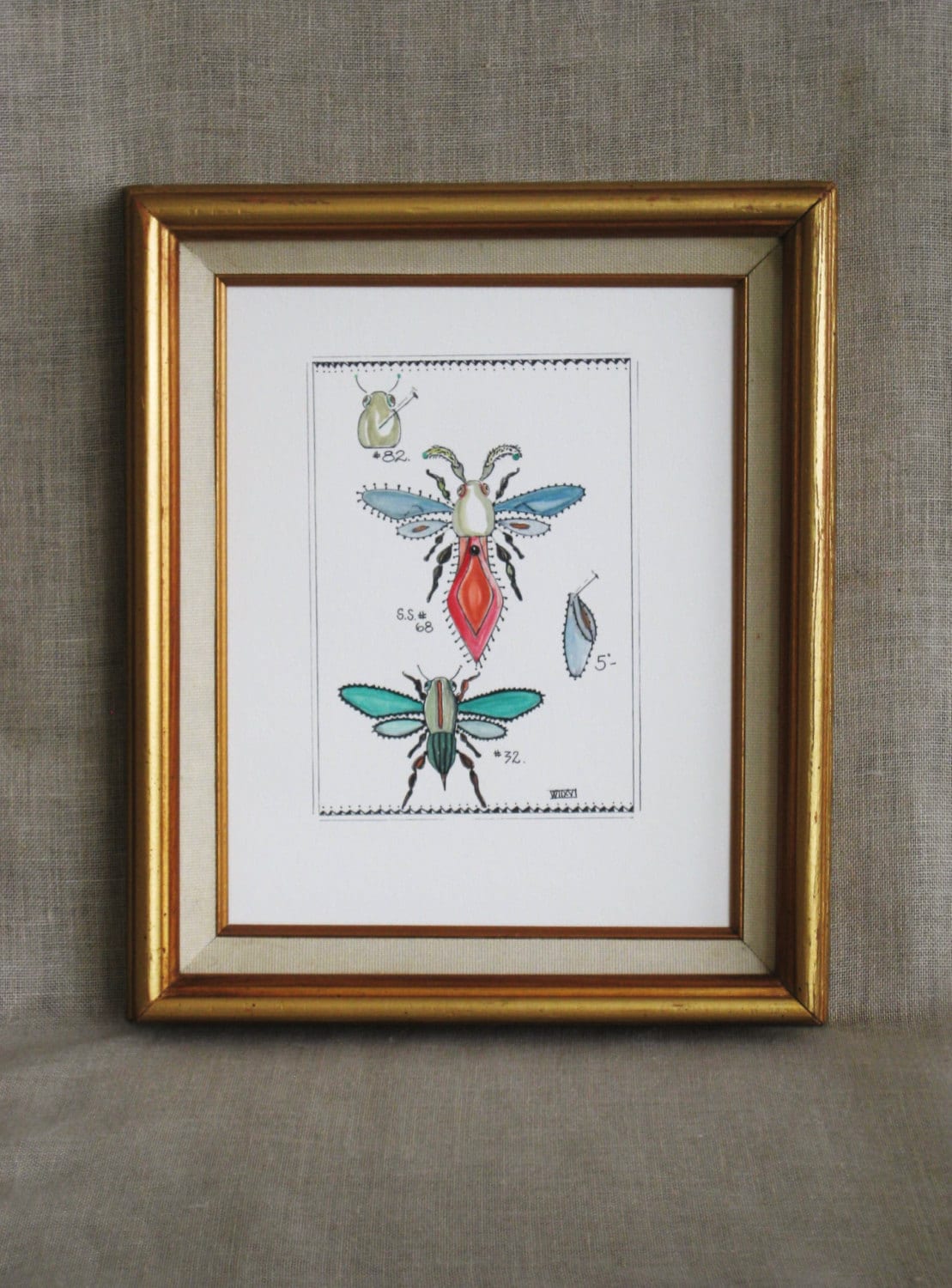 Insect Watercolor Painting, Flying Bugs, Moth, Butterfly, Specimen ...