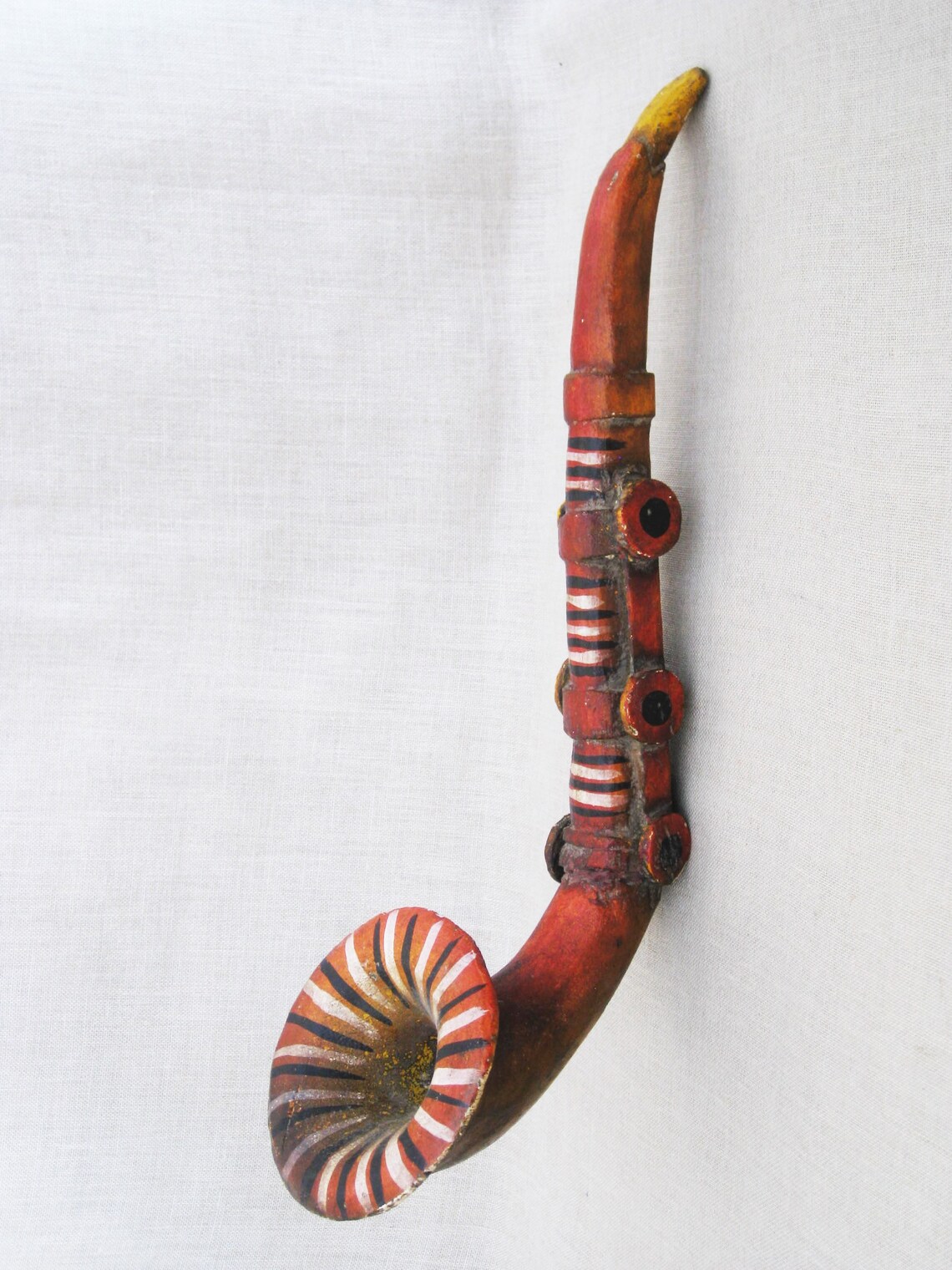 Vintage Hand Carved Folk Art Wooden Saxaphone Musical | Etsy