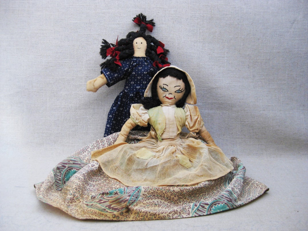 Vintage Rag Dolls, Folk Art Toaster Cover Cozy, Primitive Cloth Toys ...