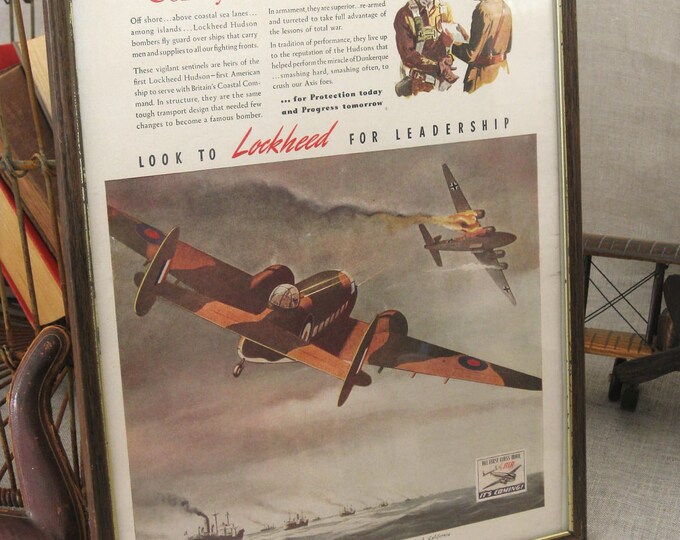 Wwll Lockheed Aviation Advertisment- Classic Vintage - Etsy