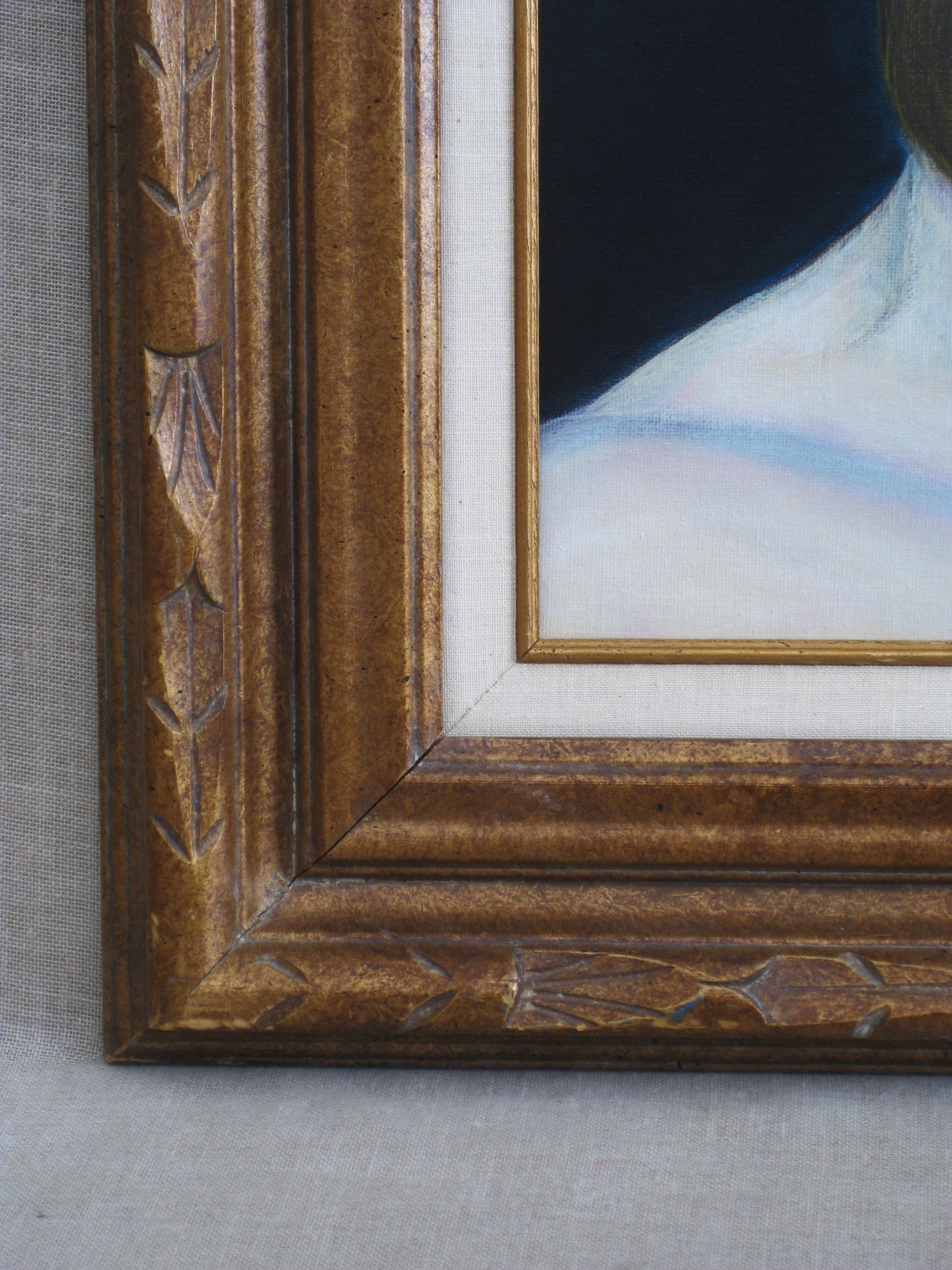 Framed Contemporary Original Fine Art Male Portrait Painting of Men ...