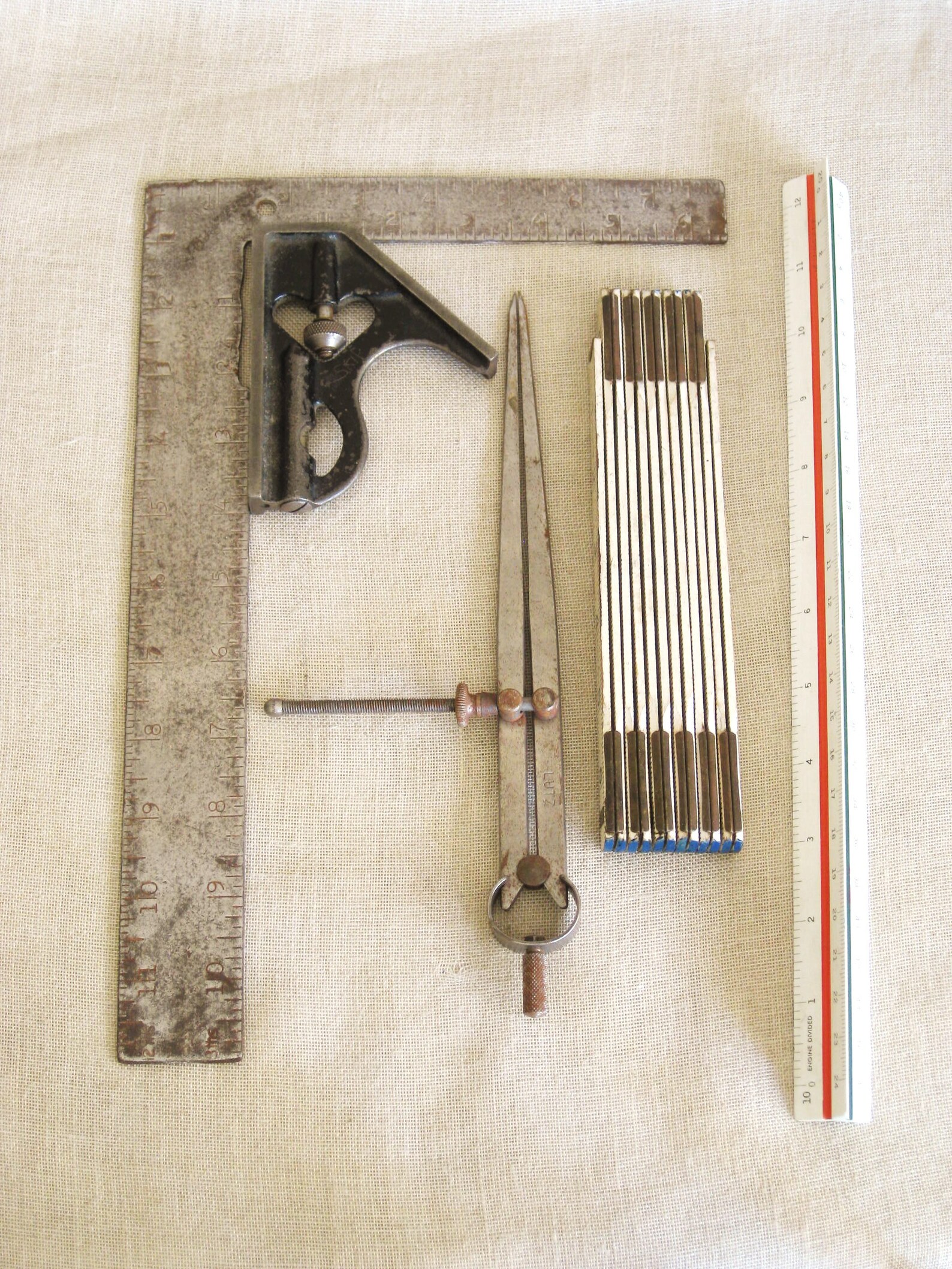 Vintage Ruler Collection Measuring Device Folding Ruler | Etsy