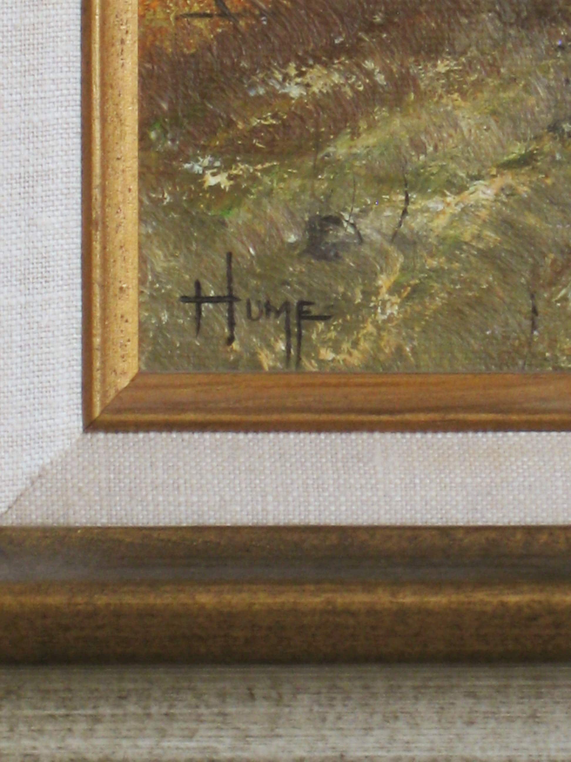 Vintage Bruce Hume Original Fine Art Oil Landscape Painting, Autumn ...