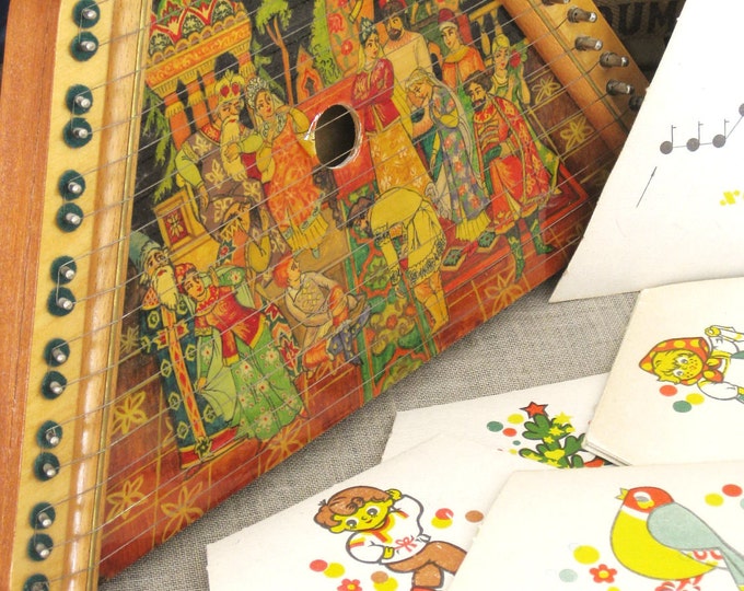 Vintage Russian Gusli Musical Instrument- Queens Manor - Etsy