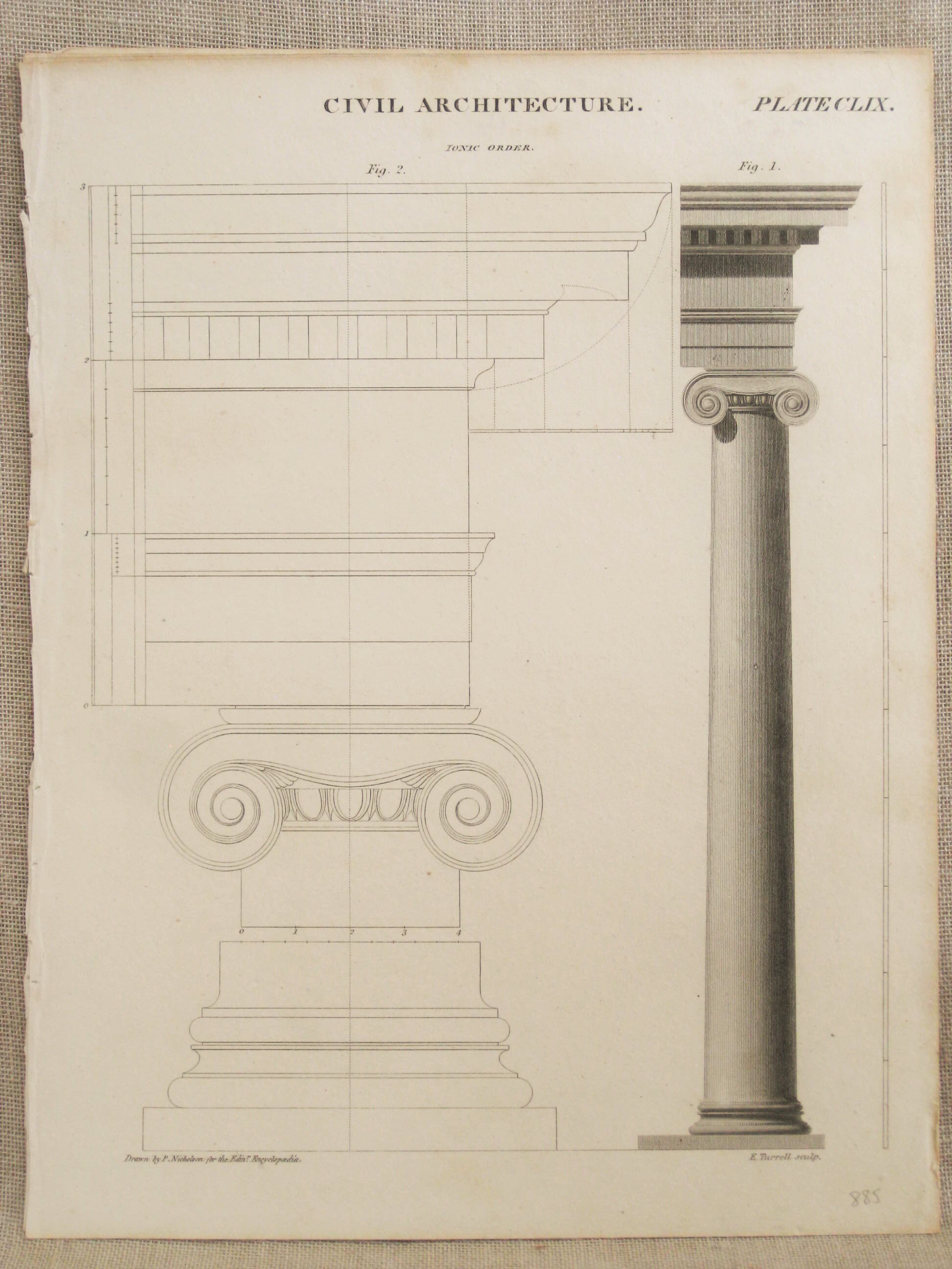 Antique Collection Architectural Engravings, Mechanical Illustration ...