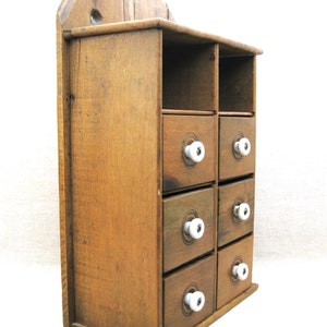 Primitive Spice Box Chest of Drawers, Folk Art Storage and Organization ...