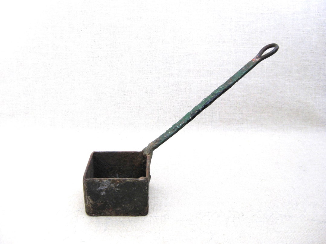 Vintage Smelting Ladle Primitive Wrought Iron Tools and Artifact Rustic ...