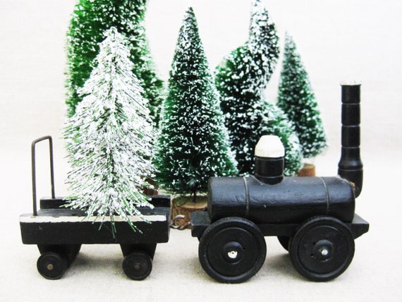 Vintage Folk Art Wooden Toy Train Primitive Toys - Etsy