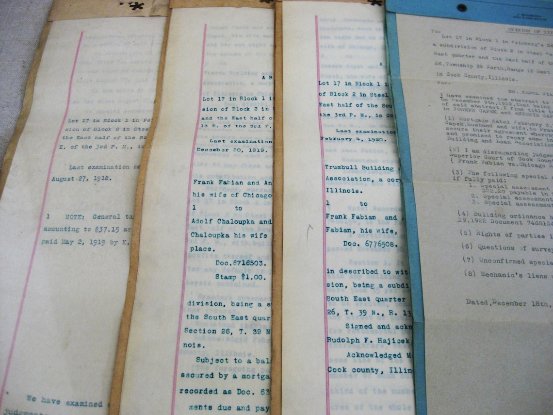 Vintage Deeds Antique Documents Property Deed Late 1800 | Etsy