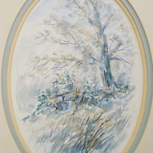 Vintage Landscape Watercolor Painting Signed Richard K Collopy Framed ...