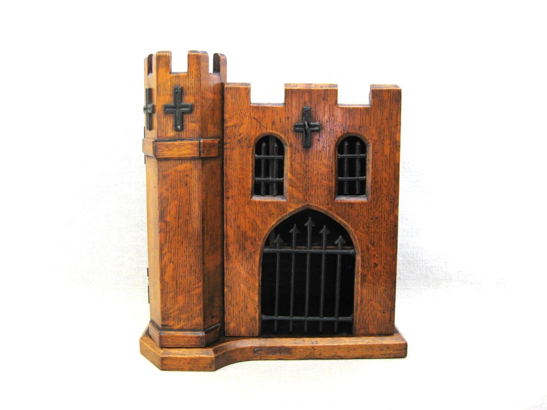 Vintage Desk Box Victorian Religious Folk Art Chest With Original Key ...