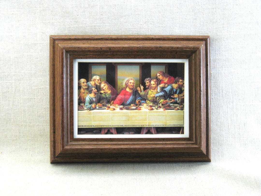 Religious Last Supper Shadow Box, Vintage Biblical Wall Art Décor Jesus ...