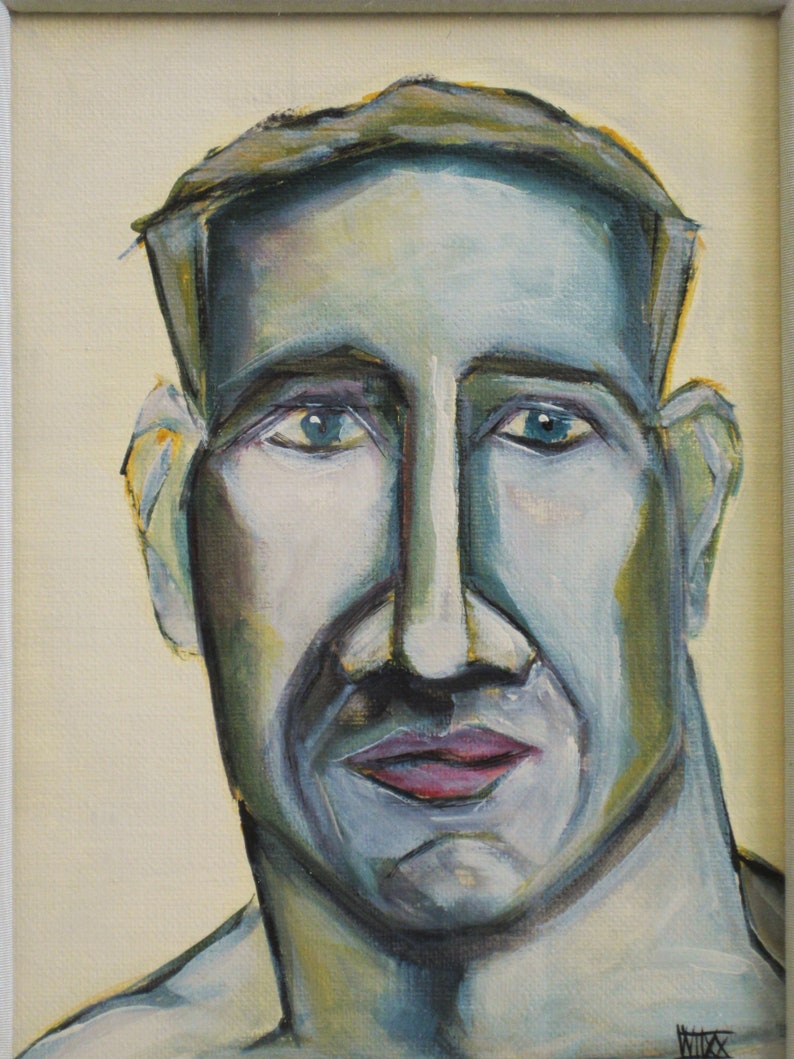 Male Portrait Painting Original Fine Art Framed Paintings of | Etsy