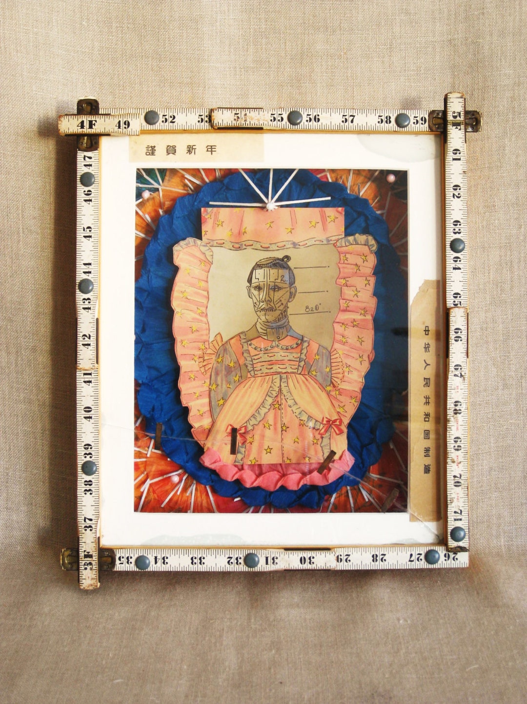 Assemblage Male Portrait Shadow Box Sculpture Wall Collage Original ...