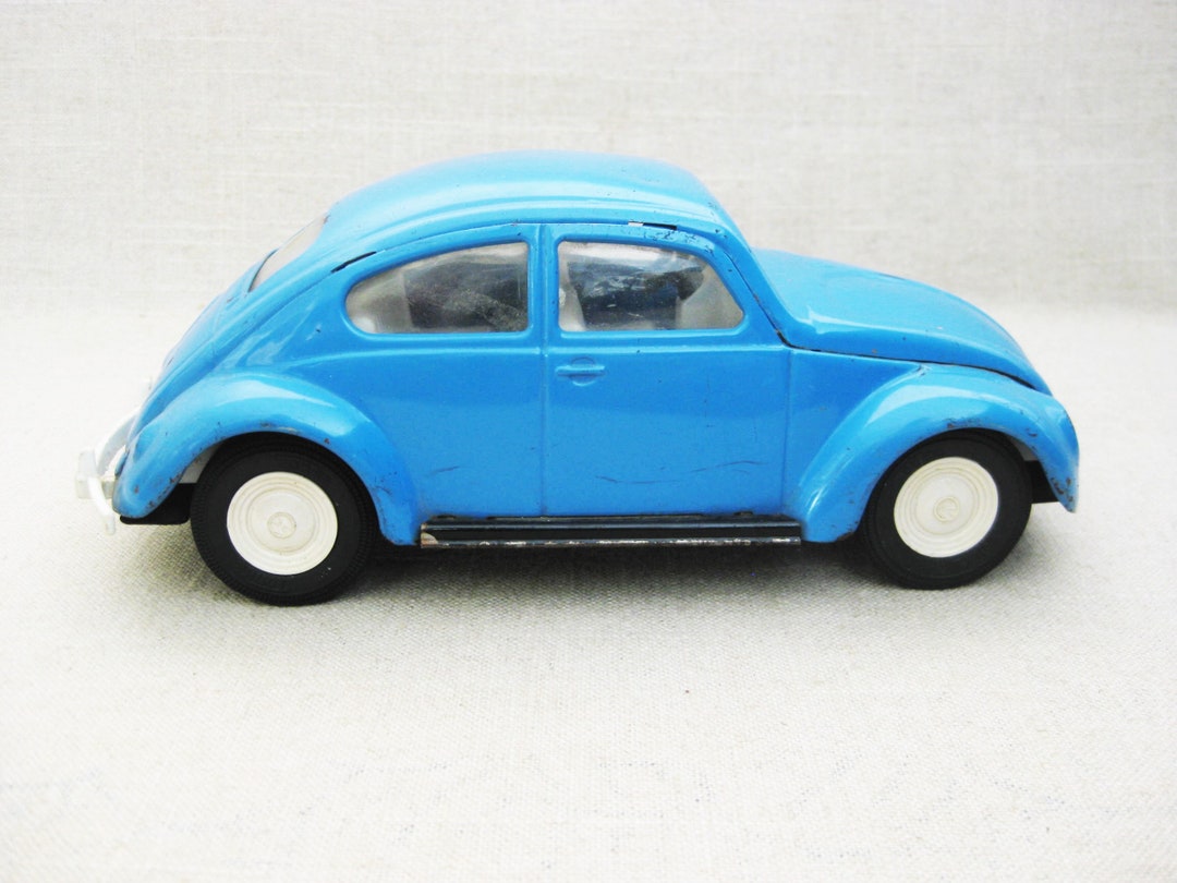 Vintage Tonka Volkswagen Beetle Blue Bug Metal Toy Car Man Cave Shelf ...