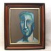 Abstract Male Portrait Painting, Original Contemporary Framed Wall Art ...