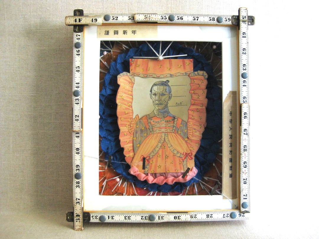 Assemblage Male Portrait Shadow Box Sculpture Wall Collage Original ...