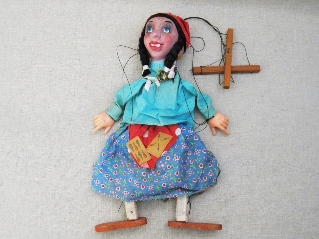 Vintage Female Marionette Mexican String Puppet South American Souvenir ...